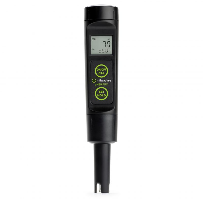 Milwaukee PH55 PRO Waterproof pH & Temperature Tester with ATC & a ...