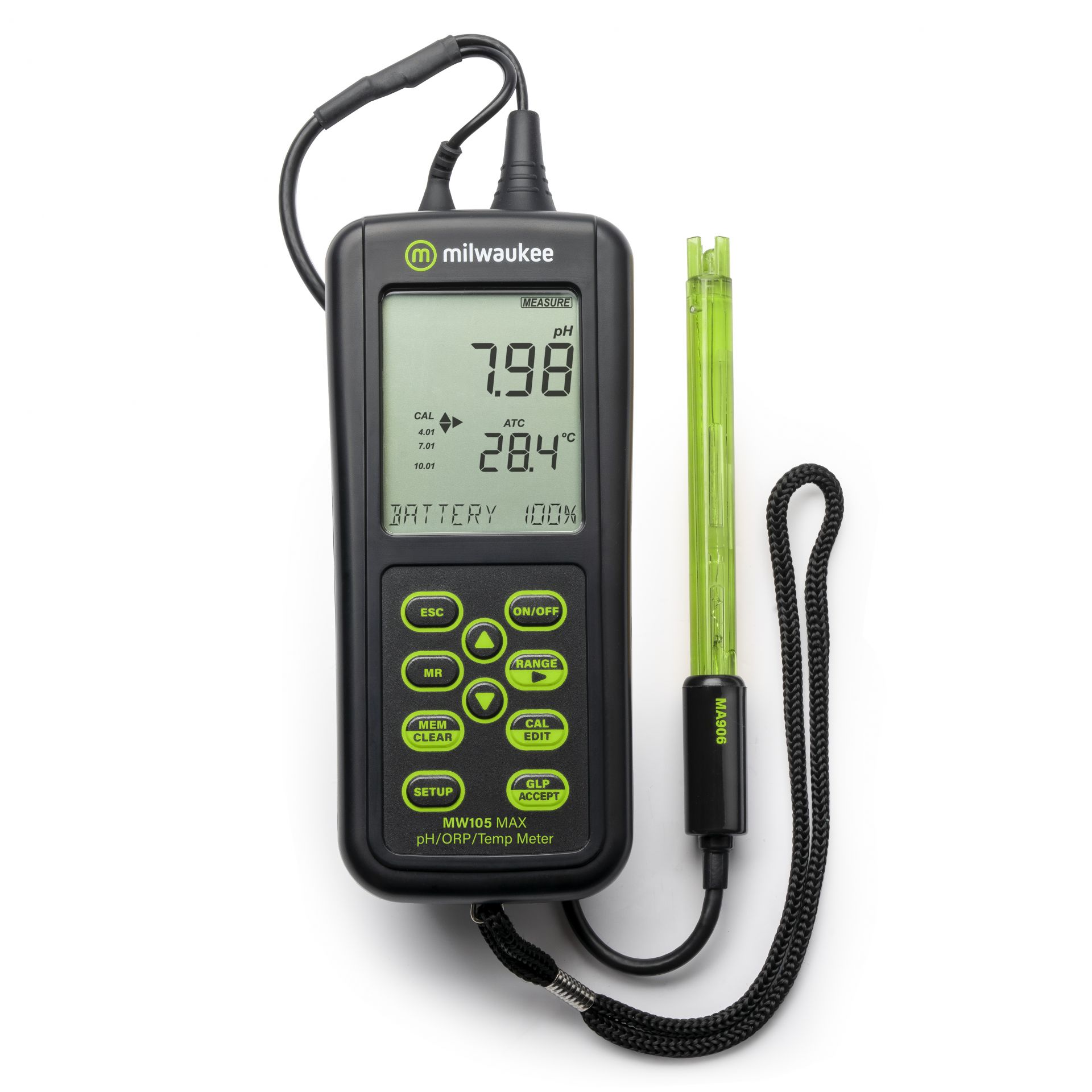 Milwaukee MW105 MAX Waterproof pH/ORP/Temp Portable Meter | MW105